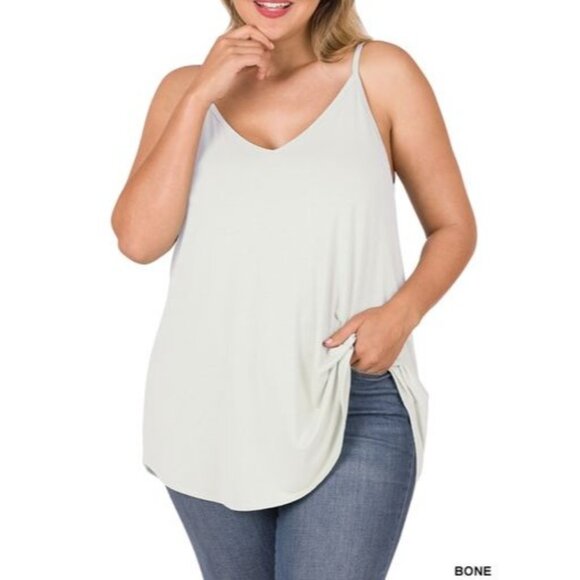 Zenana Outfitters | Tops | Nwot Zenana Bone Front And Back Reversible ...